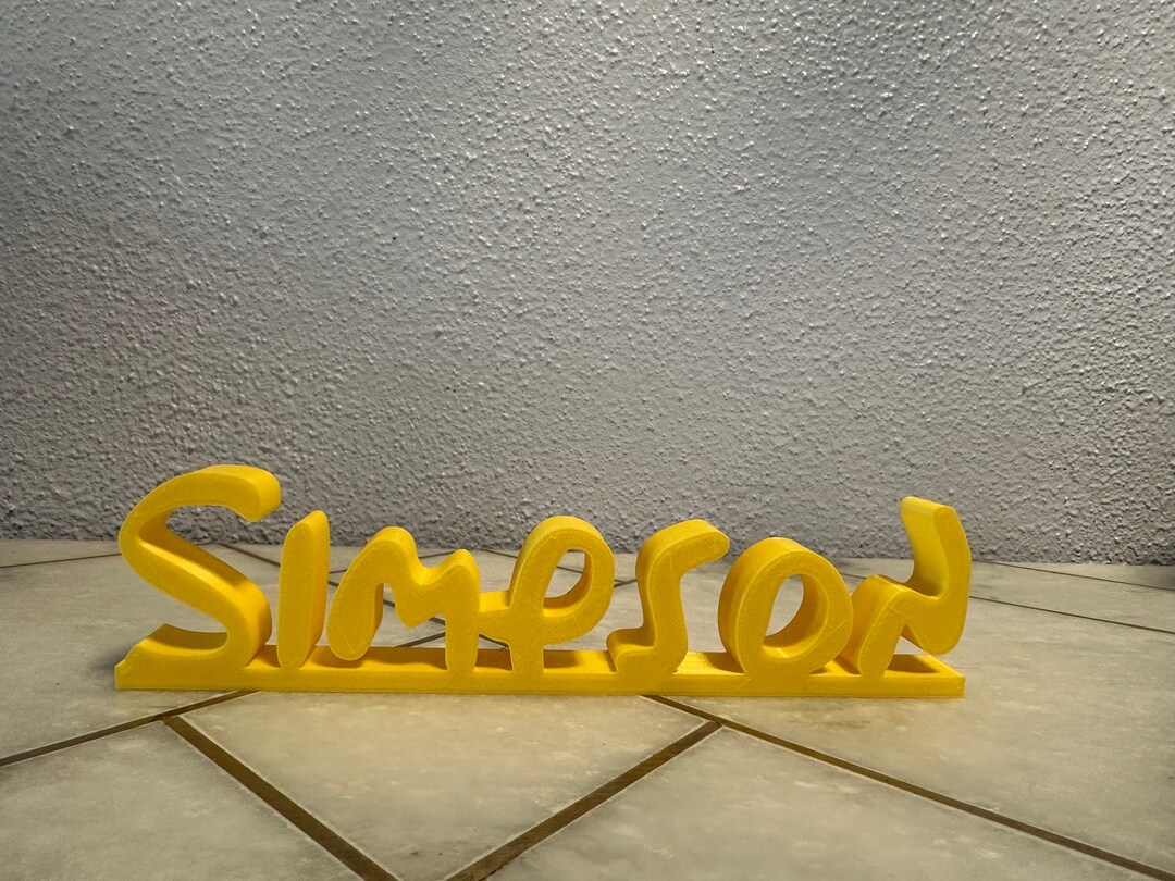 The Simpsons Font Name Plate Personalized Simpsons Sign for Simpson ...