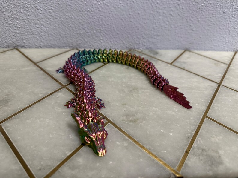 Flexible Dragon Fidget Toy Articulated Dragon Flexible - Etsy