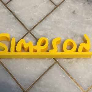 The Simpsons Font Name Plate • Personalized Simpsons Sign • for Simpson ...