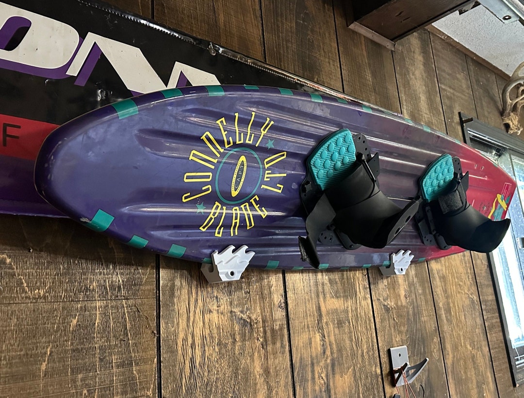 Wakeboard Wall Mount With Hooks | Extra Width to Fit Any Wakeboard ...