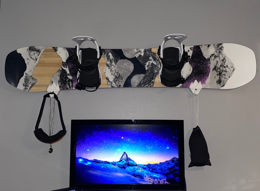 Snowboard Wall Mount, Minimalistic Design, Snowboard Rack, Fully ...