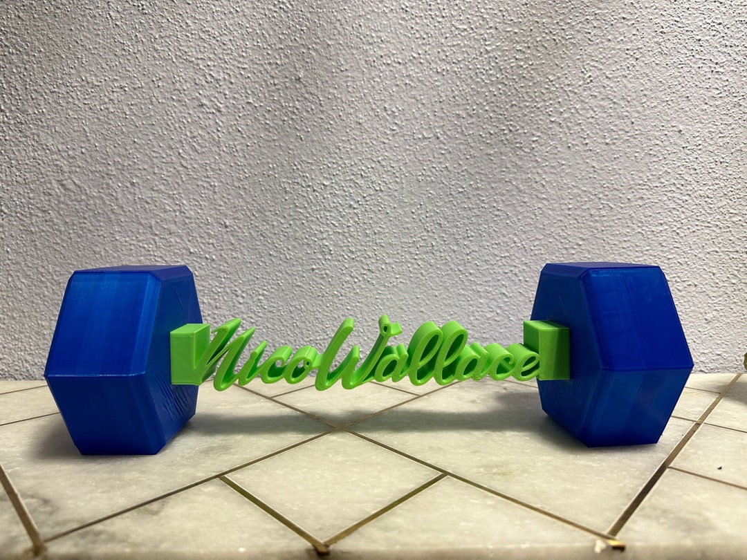 Dumbbell Name Plate Weight Lifting Sign for Weight Lifters Birthday ...