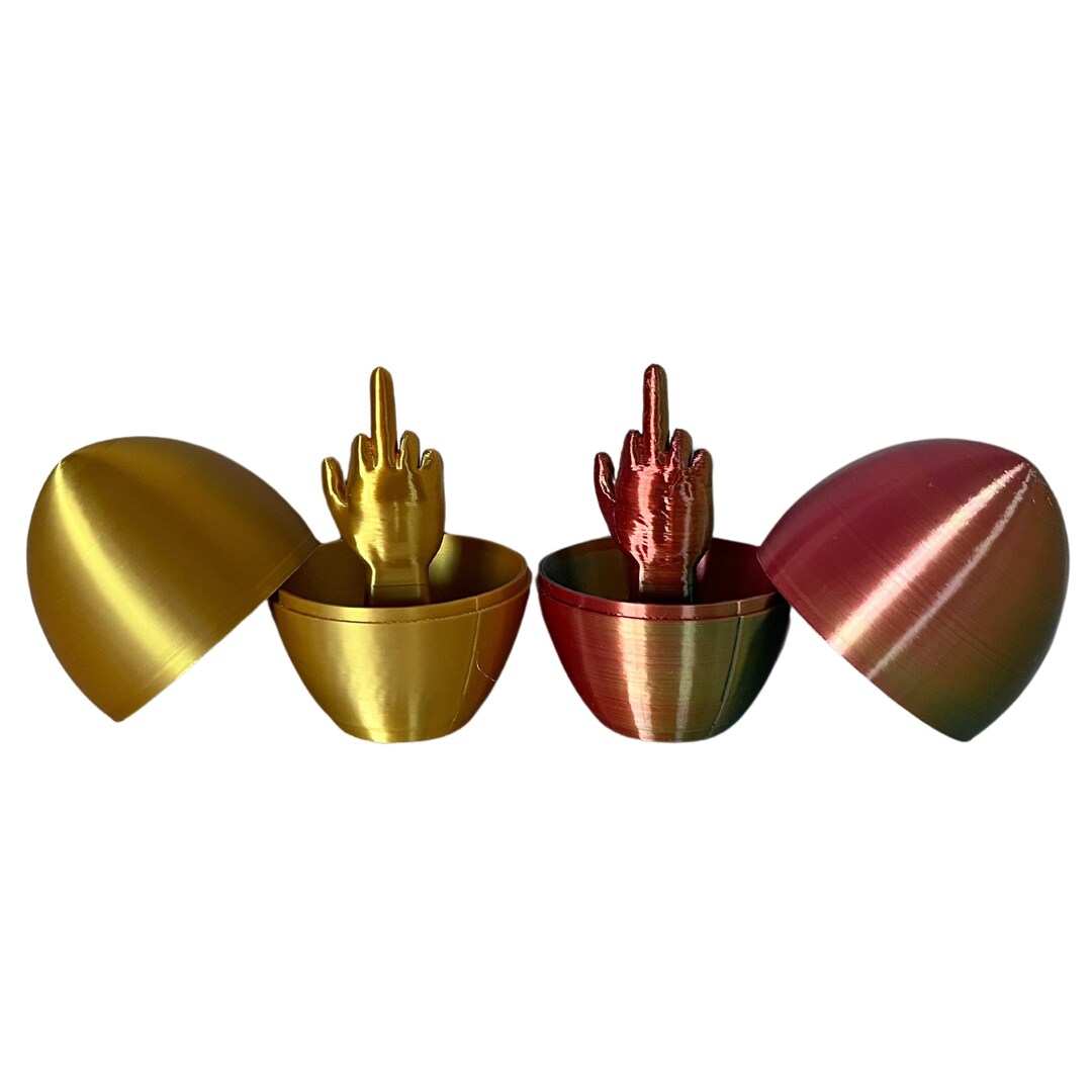 Shiny Golden Middle Finger Egg for Easter Egg Hunt - Hilarious Prank ...