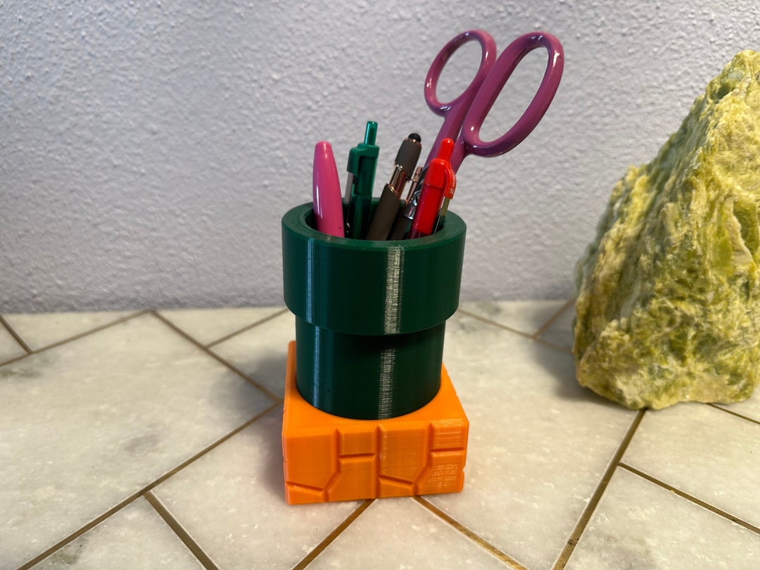 Super Mario Pipe Pen Holder • Super Mario Bros• Mario Pencil Holder ...