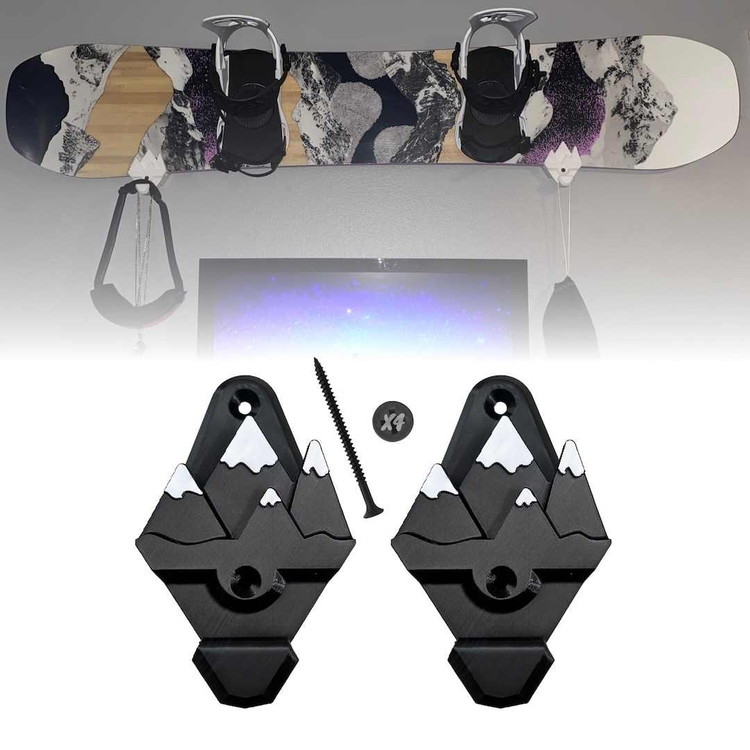 Snowboard Wall Mounts, Fits Any Snowboard, Snowboard Storage Rack, Wall ...