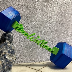 Dumbbell Name Plate Weight Lifting Sign for Weight Lifters Birthday ...