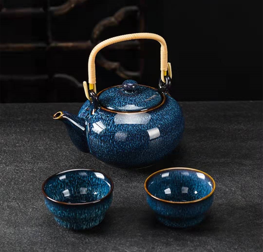 Blue Ceramic Teapot for Drinking Tea Accompany Guests and - Etsy