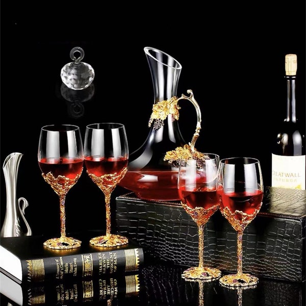 Wine Glass Set - Etsy