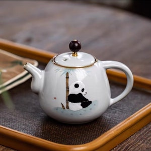 Panda Ceramic Teapotlazy Panda Chinese Tea Set for Tea Lovers - Etsy