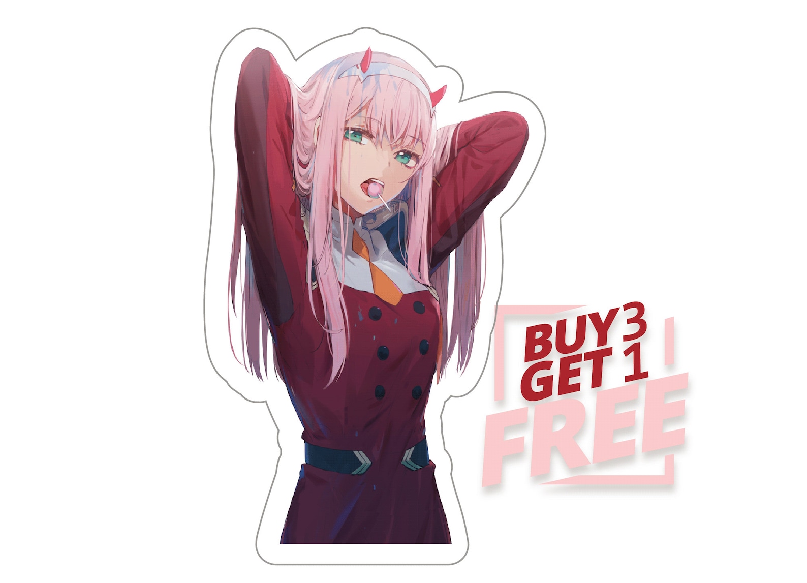 Zero Two Waifu Material Sticker Anime Girl Waifu Sticker Hentai Nsfw The Best Porn Website