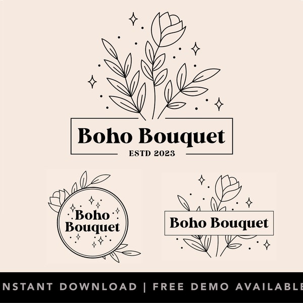 Boho Logo - Etsy