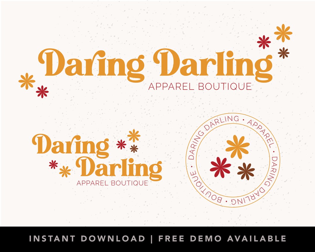 DIY Retro Script Logo Design / Instant Download / Premade - Etsy