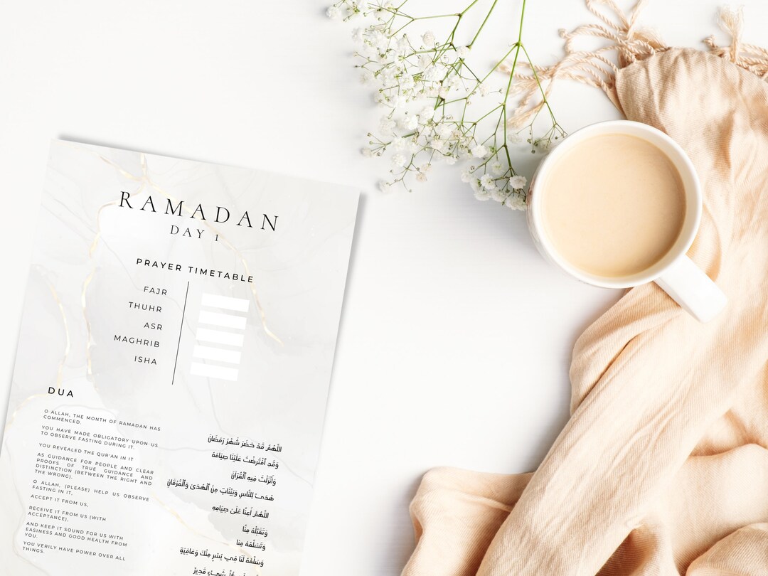Ramadan Daily Planner, Ramadan Planner, Day 1 of Ramadan, Planner for ...