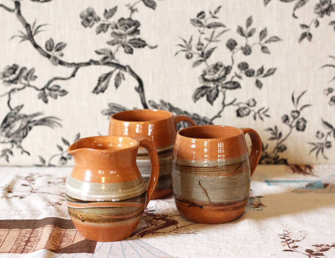Mug Set With Milk Jug Creamer / Mug Set / Mug Gift / Mugs - Etsy