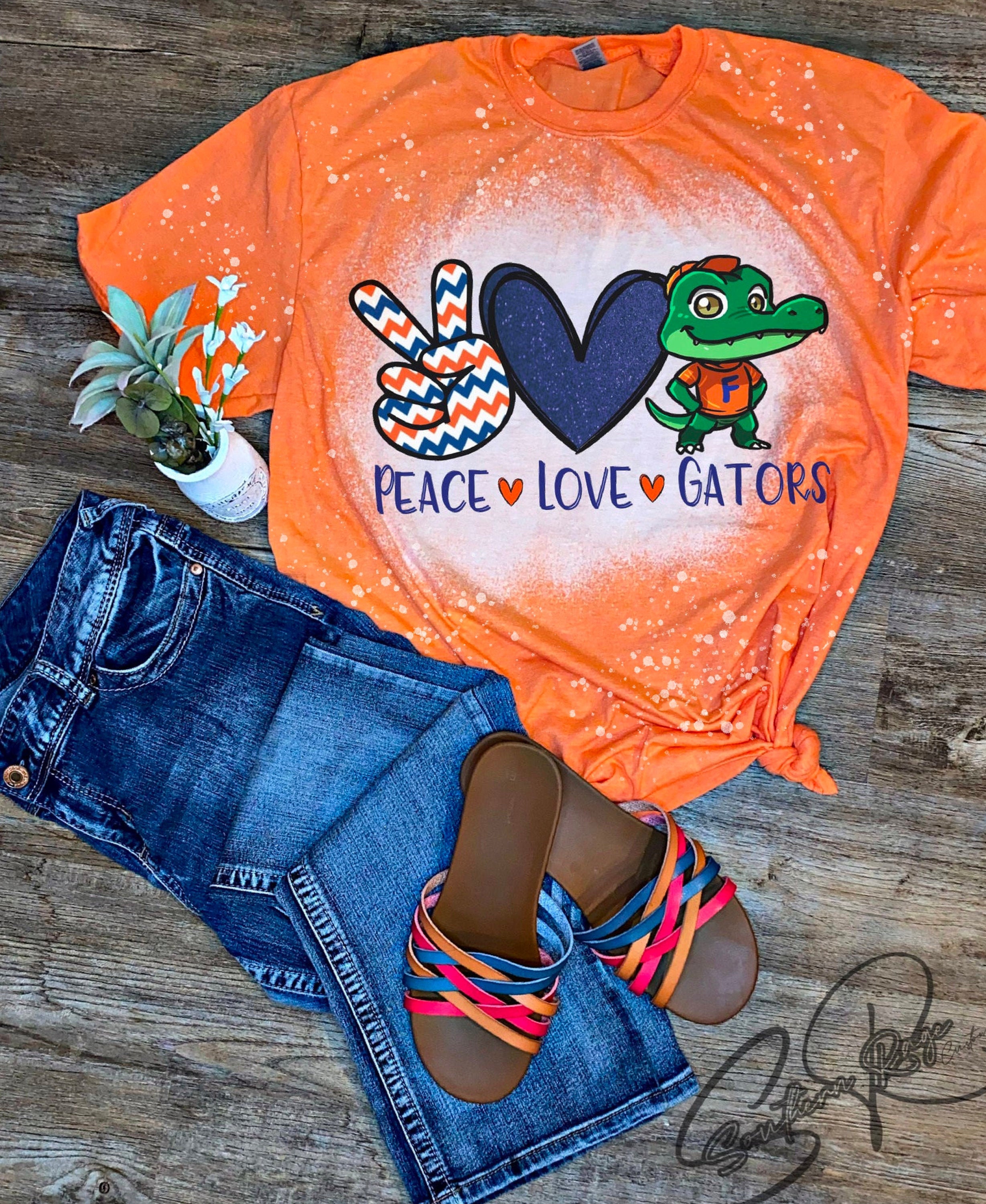 Gators T-shirt Florida Gators T-shirt Gators Bleached - Etsy