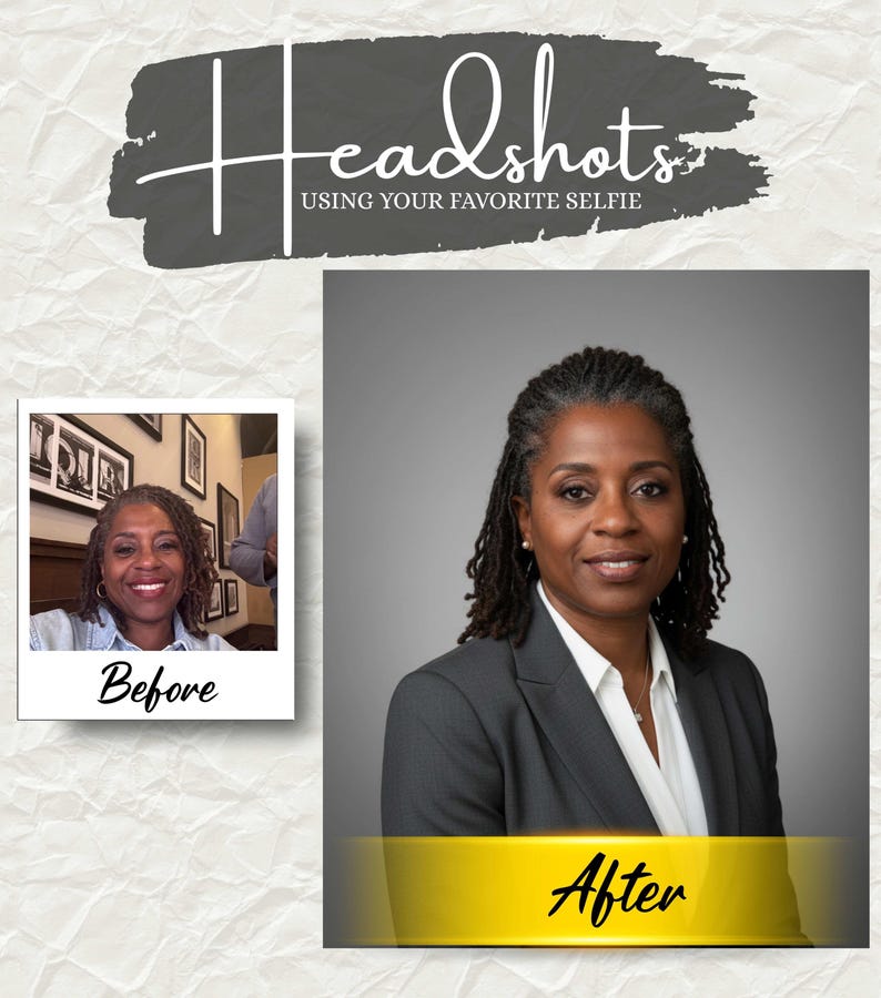 Custom Professional Headshot Service, AI Photoshoot Portrait From Photo ...