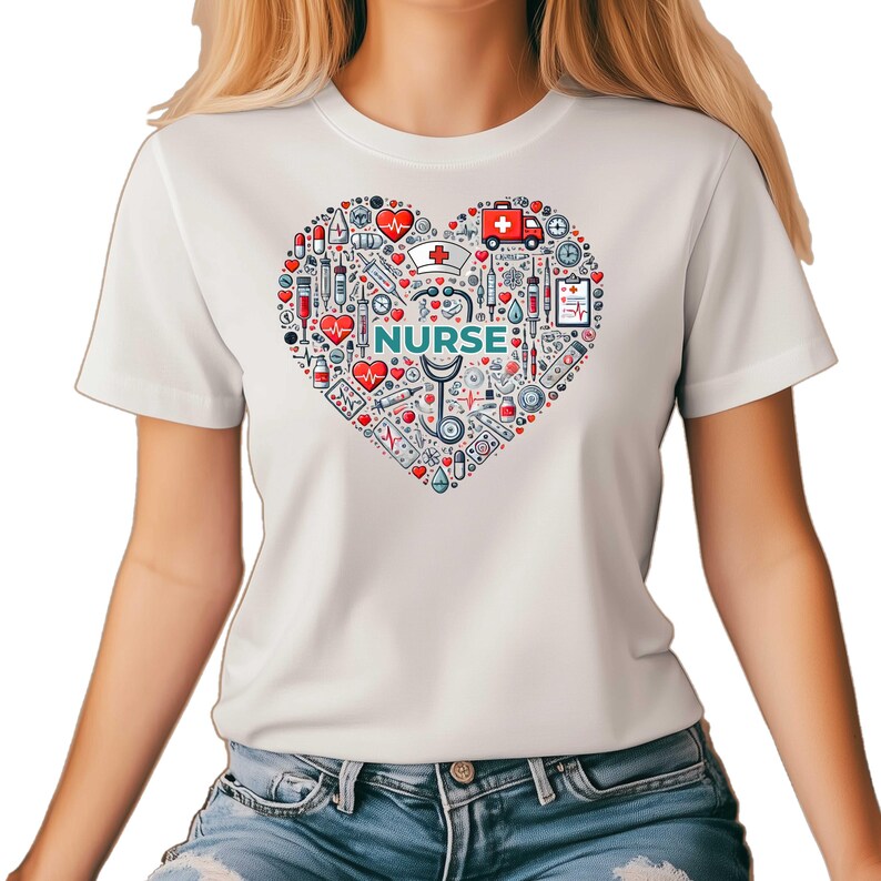 Nurse Heart PNG: Medical Icons Sublimation Design (digital File) - Etsy