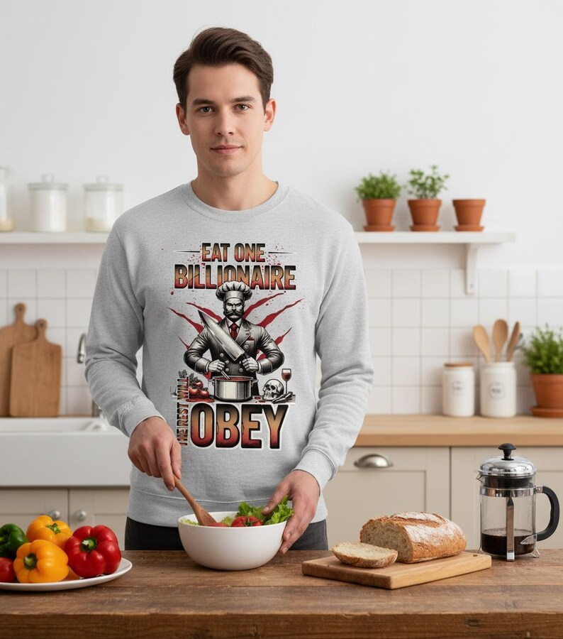 Vintage Eat the Rich Digital Download | Retro Billionaire Chef Satire ...