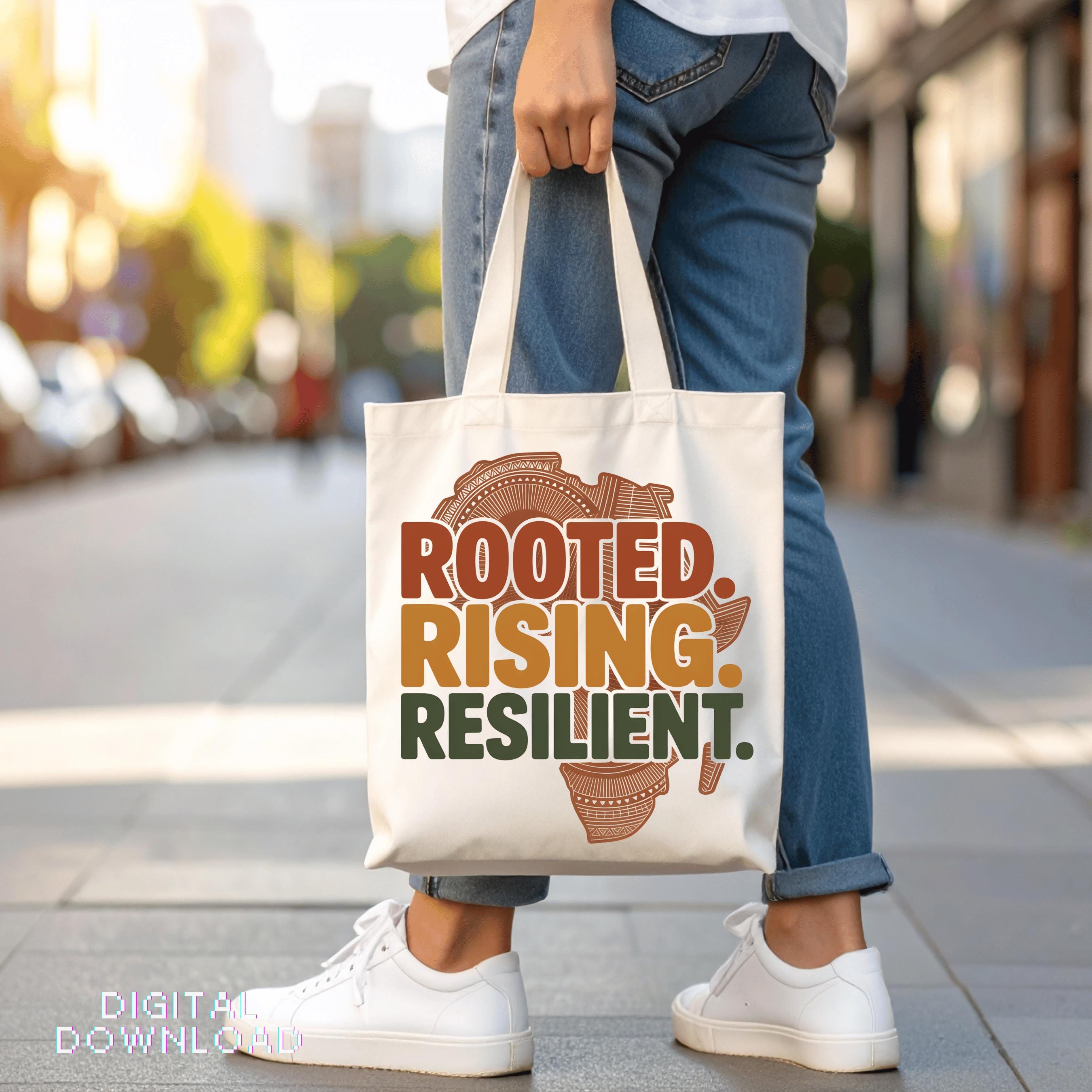 Rooted Rising Resilient PNG, Black History Month Afrocentric Art - Etsy