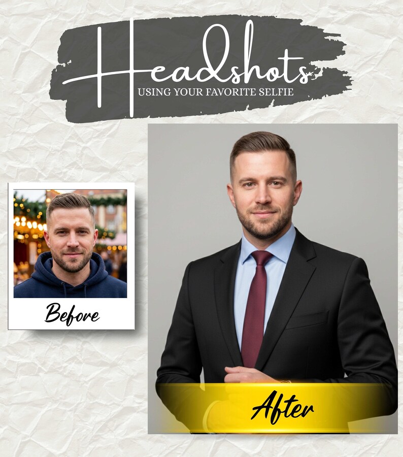 Custom Professional Headshot Service, AI Photoshoot Portrait From Photo ...
