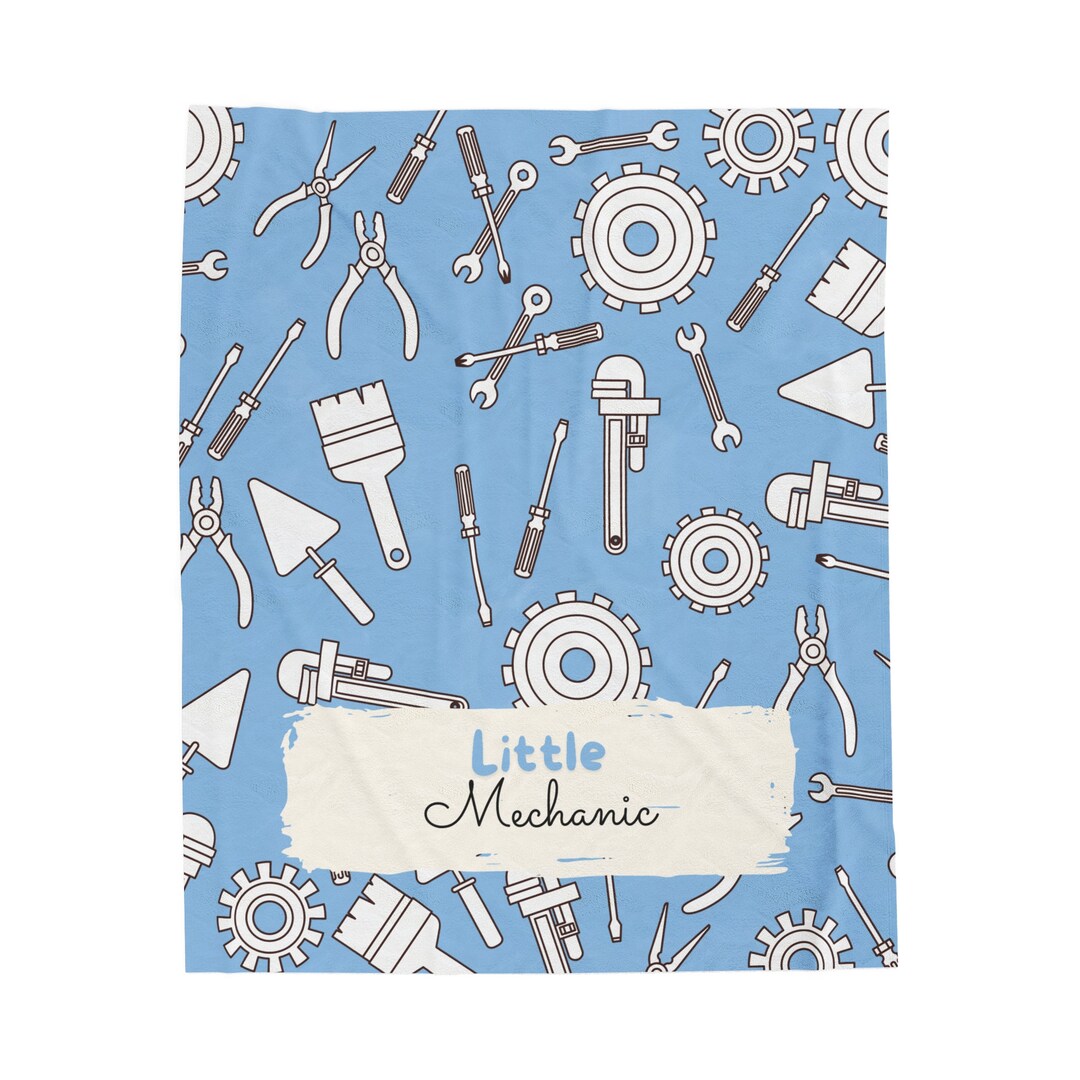 Blue Tool Mechanic Plush Blanket - Etsy