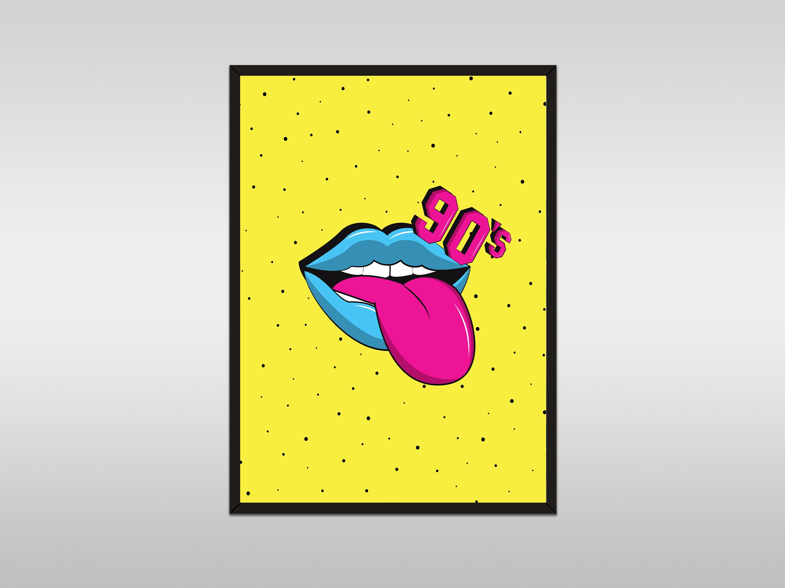 90's Retro Gallery Wall Art Set of 6, Vintage 80's Dorm Wall Decor Art ...