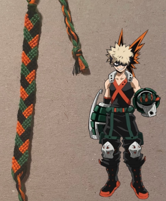 Katsuki Bakugo Inspired Braided Stitch Friendship Bracelet my - Etsy