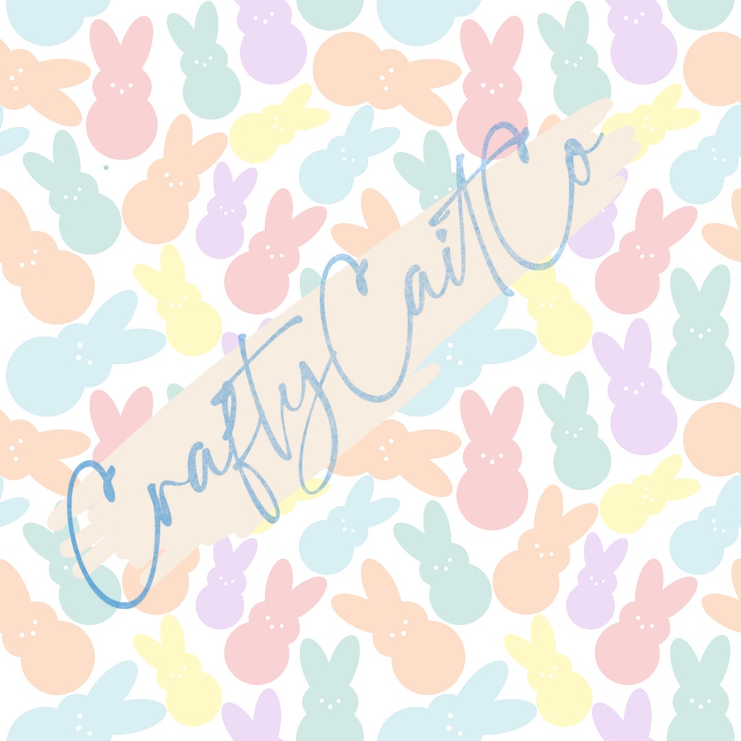 Peep Bunnies Seamless Pattern - Etsy