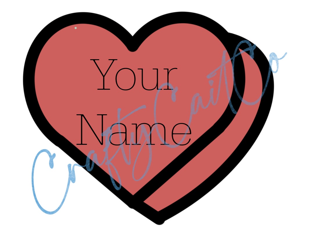 Valentine Heart Name PNG | Valentines Day PNG | Candy Heart PNG - Etsy