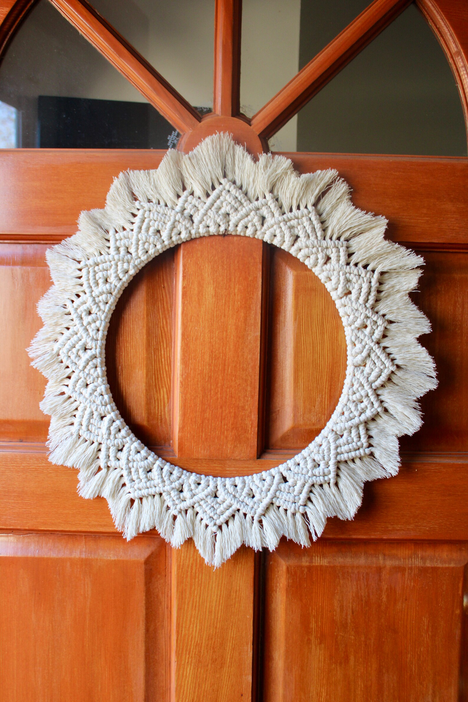 Macrame Mandala Sun Wreath Wall Hanging 14x14 or 18x18 inch | Etsy