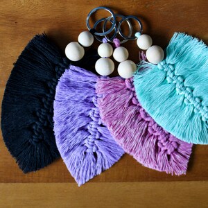 Feather Leaf Macrame Keychain Accessory~free Shipping~keyring Car Decor ...