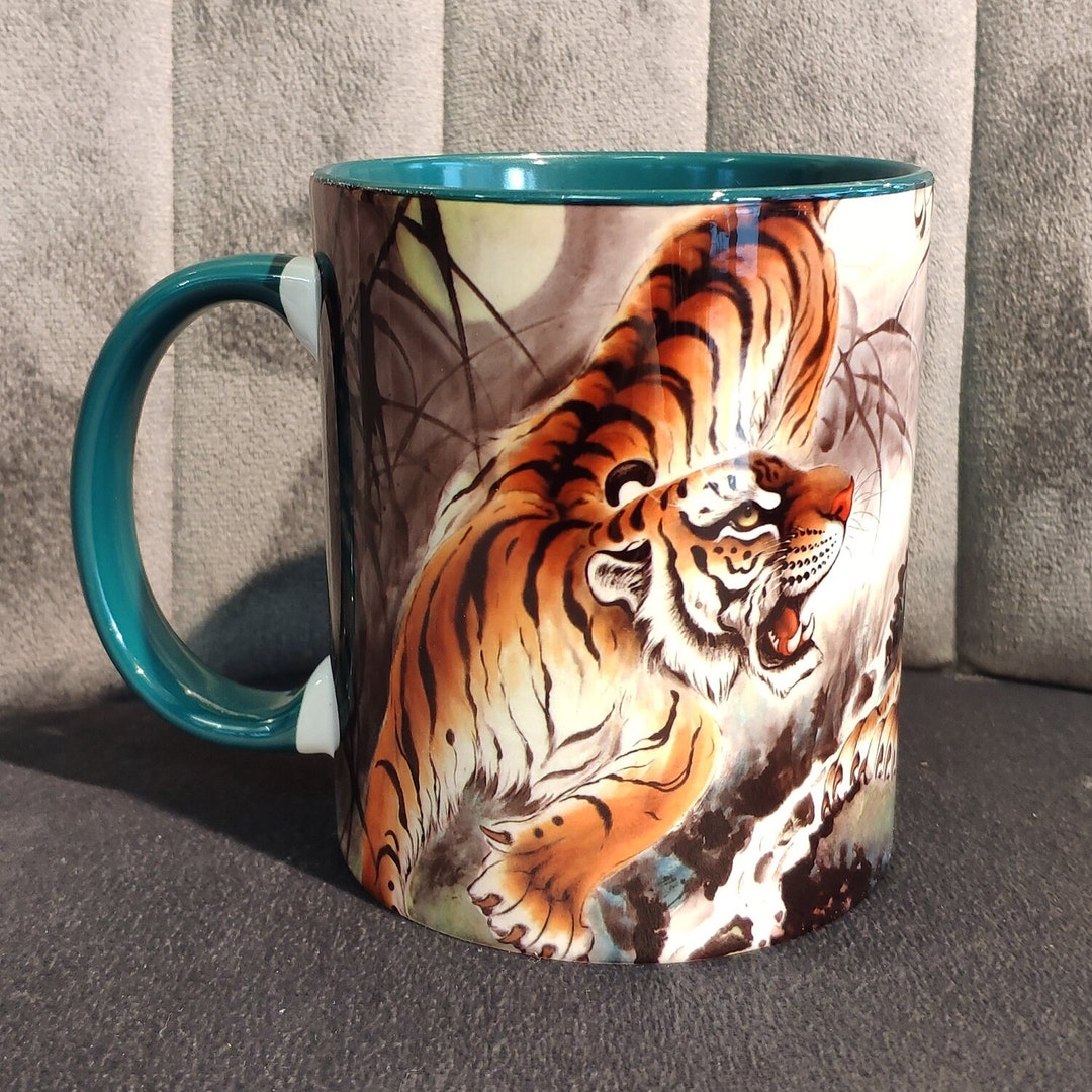 Mug Tiger Coffee Cup, for You Who Love Tigers, Asian Tiger Painting, a ...