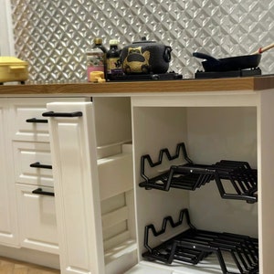 1:6 Dollhouse Miniature Mini Simulation Kitchen Cupboard/wall Cabinet ...