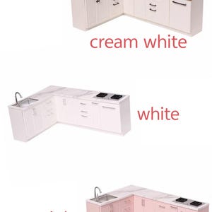 1:6 Dollhouse Miniature Mini Simulation Kitchen Cupboard/wall Cabinet ...