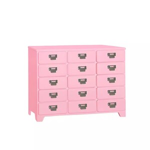 1:6 Dollhouse Miniature Mini Simulation Metal 15-compartment Chest of ...