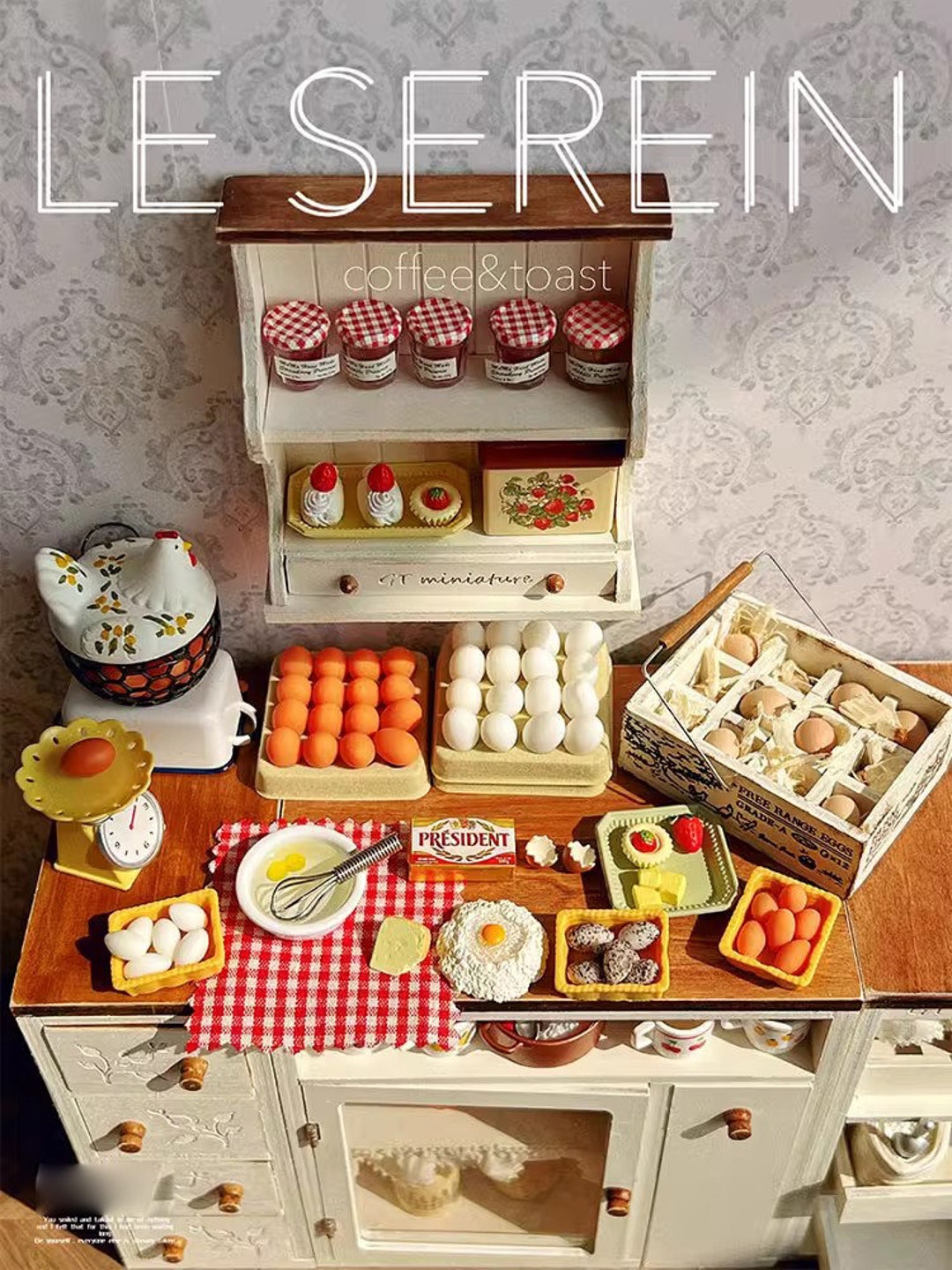 Dollhouse Miniature Egg Basket Set: BJD Kitchen Accessories - Etsy