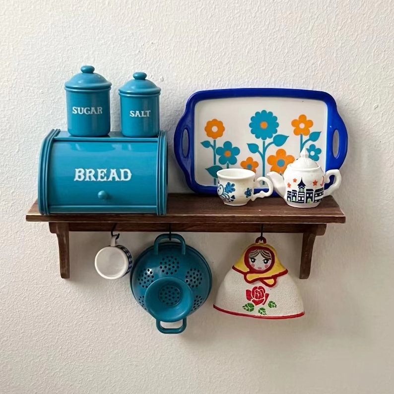 1:6 Dollhouse Miniature Mini Simulation Bread Cake Storage Box Set ...