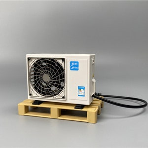 1:12 Dollhouse Miniature Mini Simulation Rotatable Air Conditioner ...
