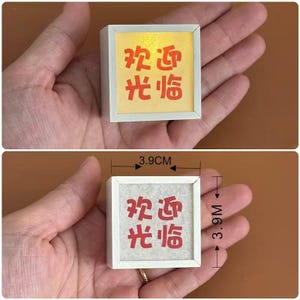 1:6 Scale Dollhouse Miniature Mini Simulation Signboard Light Box/shop ...