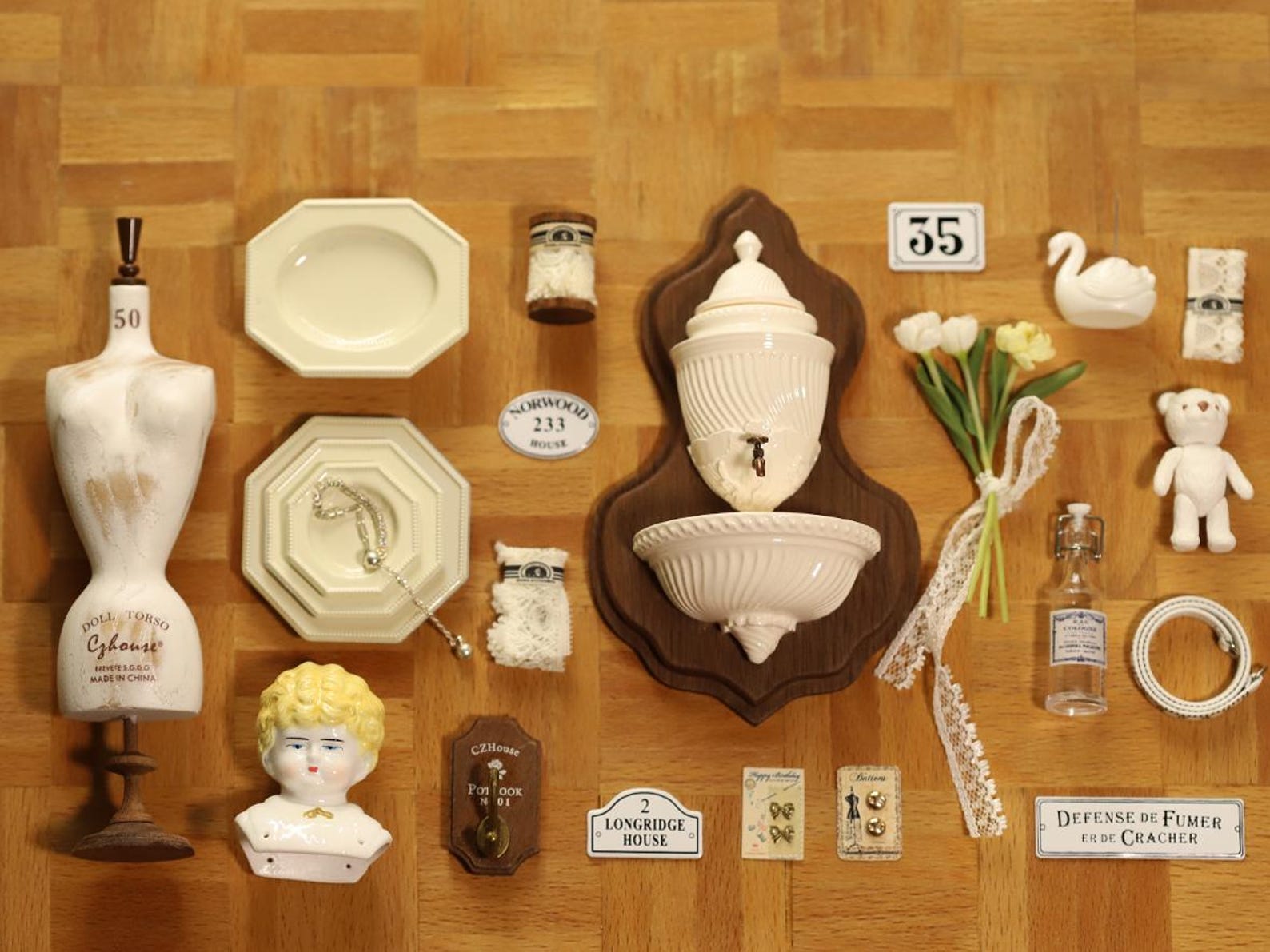 Miniature Dollhouse Number Plates, 1:6 Scale, Set of 4 - Etsy