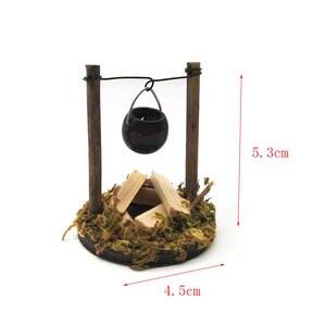 1:12 Dollhouse Miniature Mini Simulation Wooden Bonfire/hanging Furnace ...