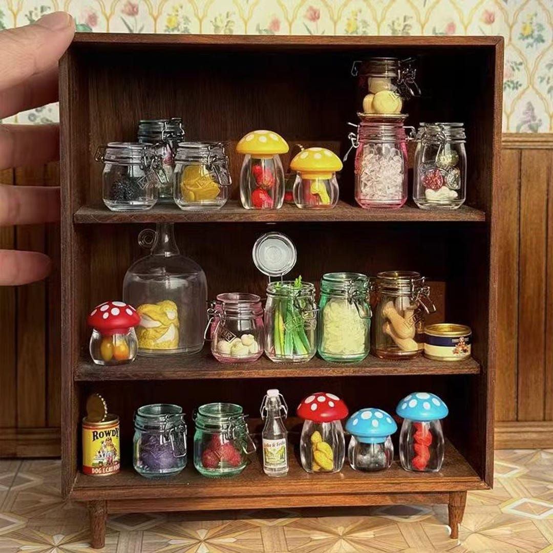 1:6 Scale Miniature Jars - Dollhouse Kitchen Accessories - Etsy