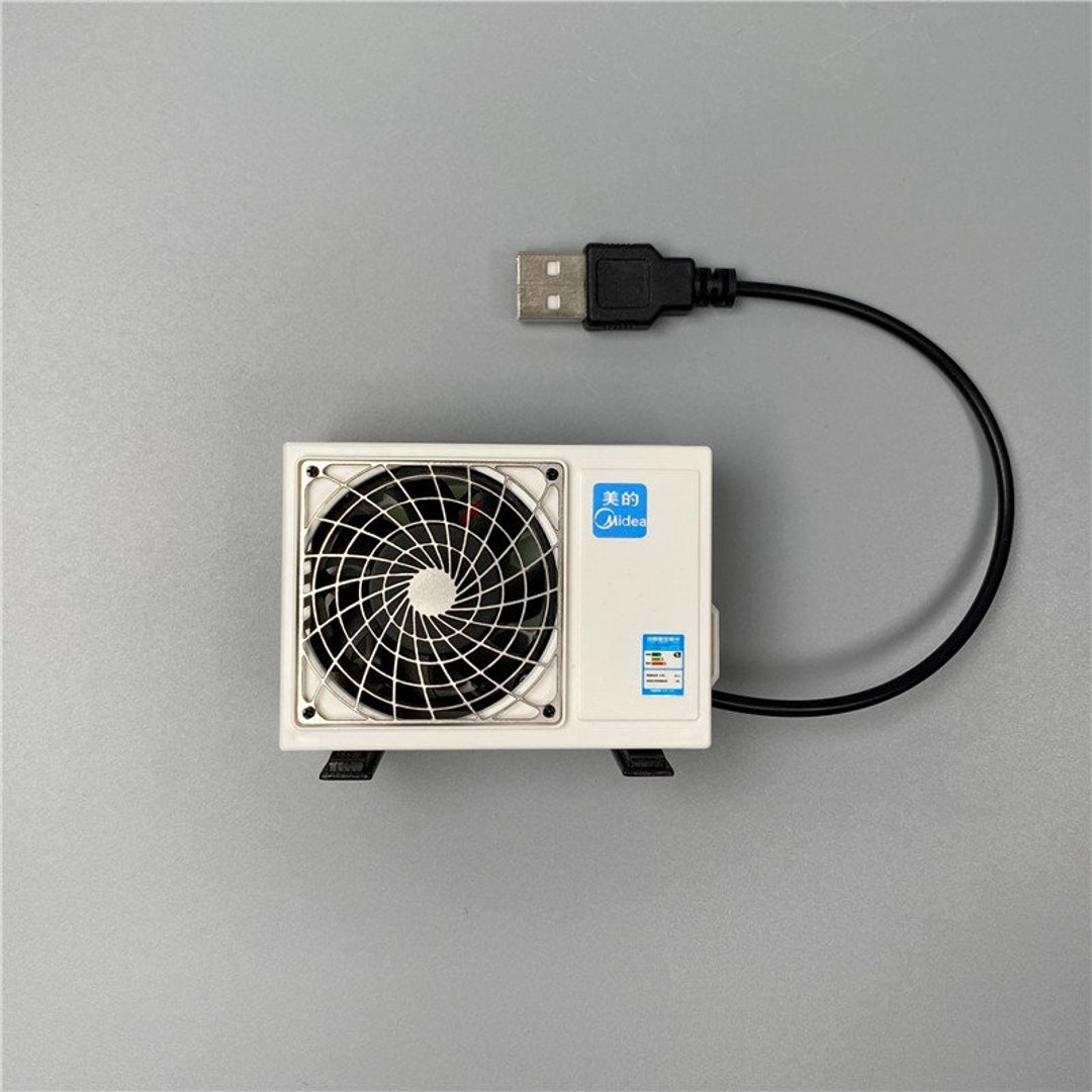 1:12 Dollhouse Miniature Mini Simulation Rotatable Air Conditioner ...