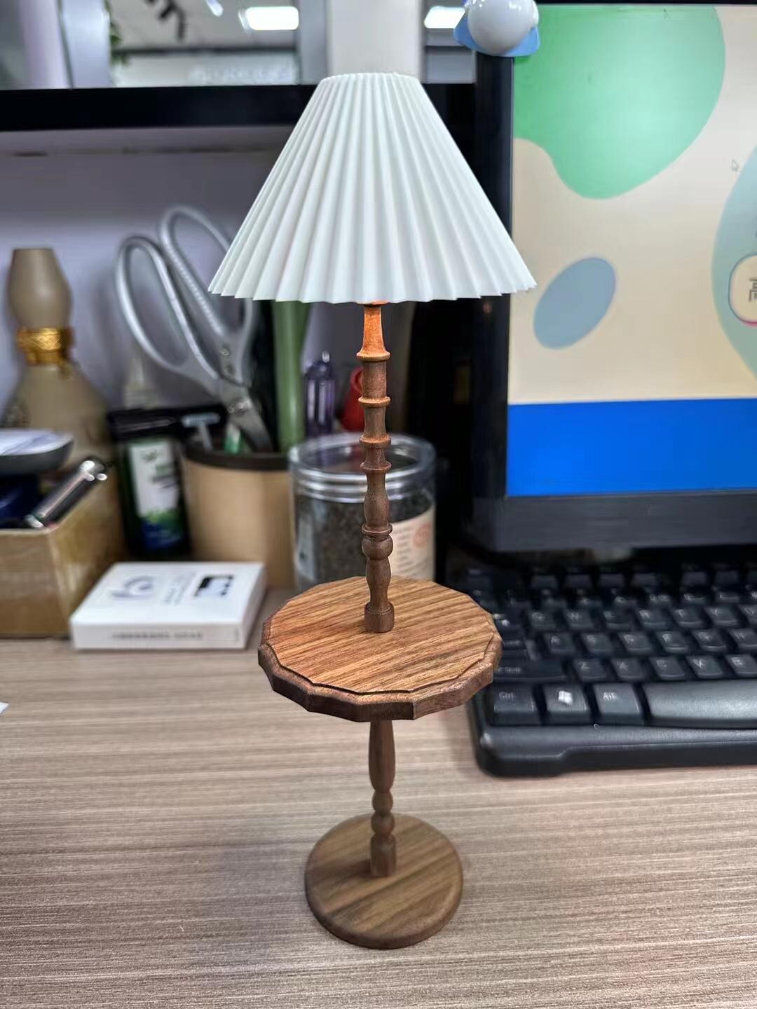 1:6 Scale Dollhouse Miniature Mini Simulation French Retro Floor Lamp ...