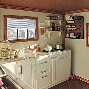 1:6 Dollhouse Miniature Mini Simulation Kitchen Cupboard/wall Cabinet ...