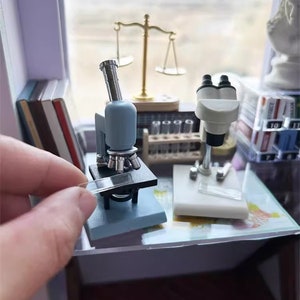 1:6 Dollhouse Miniature Mini Simulation Scientist Laboratory Workbench ...