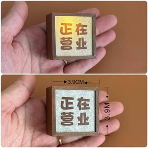 1:6 Scale Dollhouse Miniature Mini Simulation Signboard Light Box/shop ...