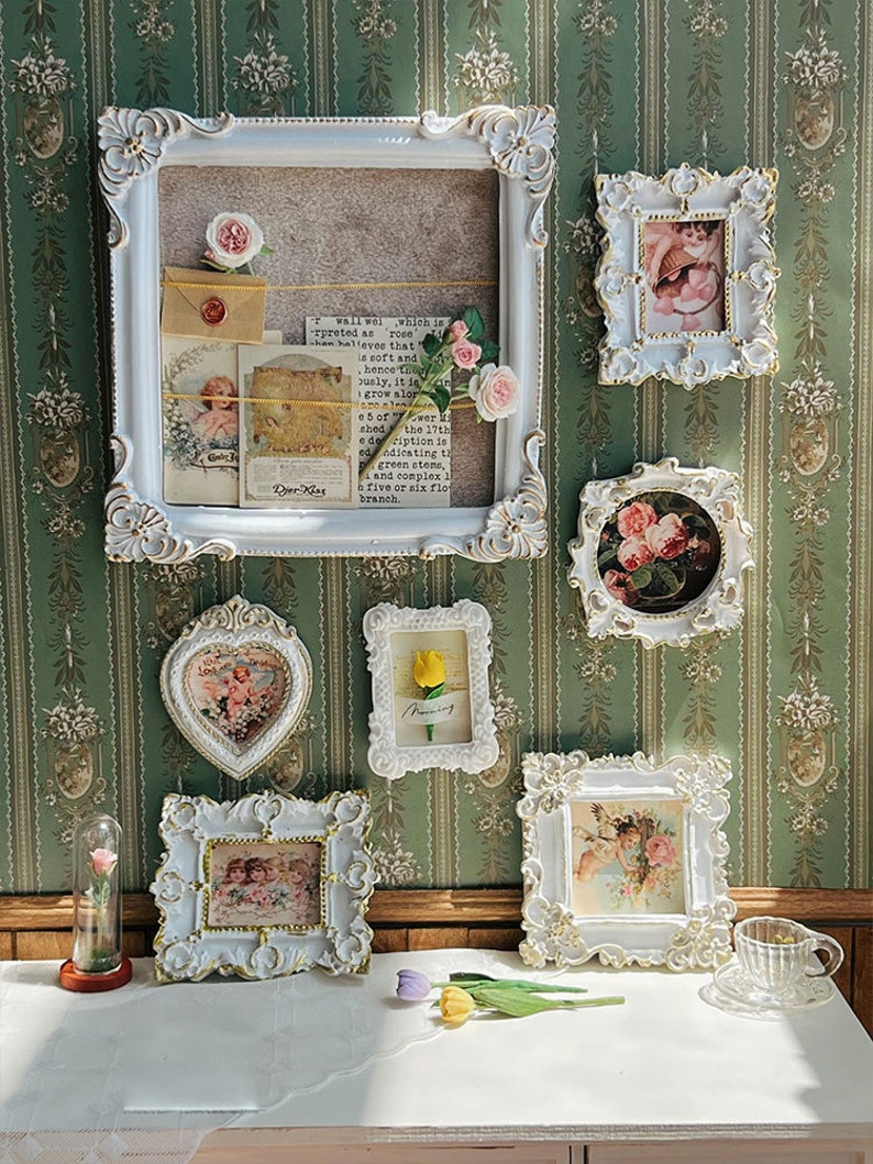 Handmade Miniature Dollhouse Photo Frame: Vintage White Model - Etsy