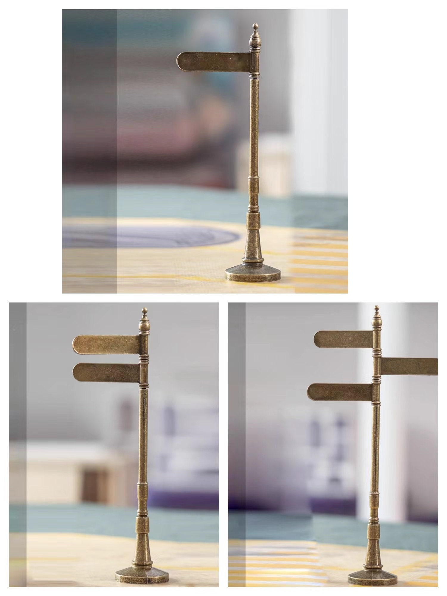 Dollhouse Miniature Street Sign: Vintage Metal Road Sign Model - Etsy