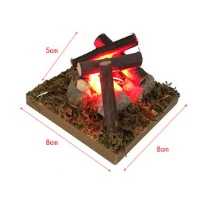 1:12 Dollhouse Miniature Mini Simulation Wooden Bonfire/hanging Furnace ...